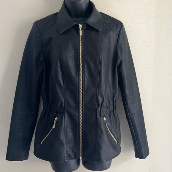 Baccini | Jackets & Coats | Baccini Black Leather Jacket | Poshmark